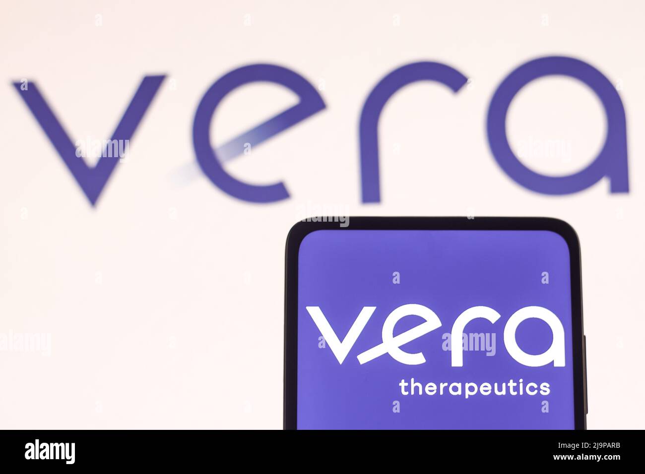 In this photo illustration the Vera Therapeutics logo seen displayed on ...