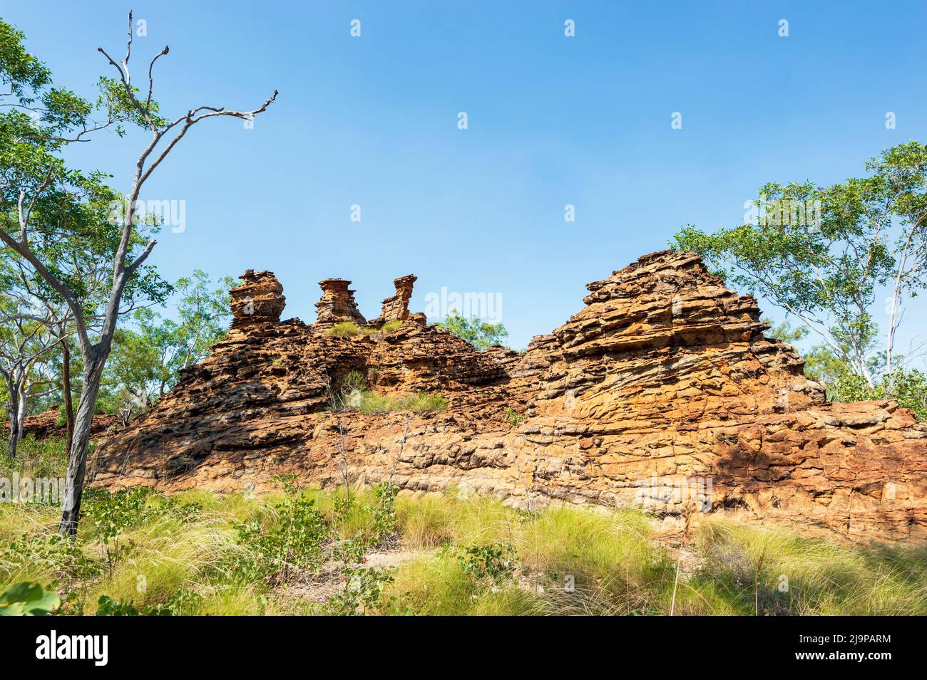 Eroded sandstone landform in Keep River National Park, a popular ...