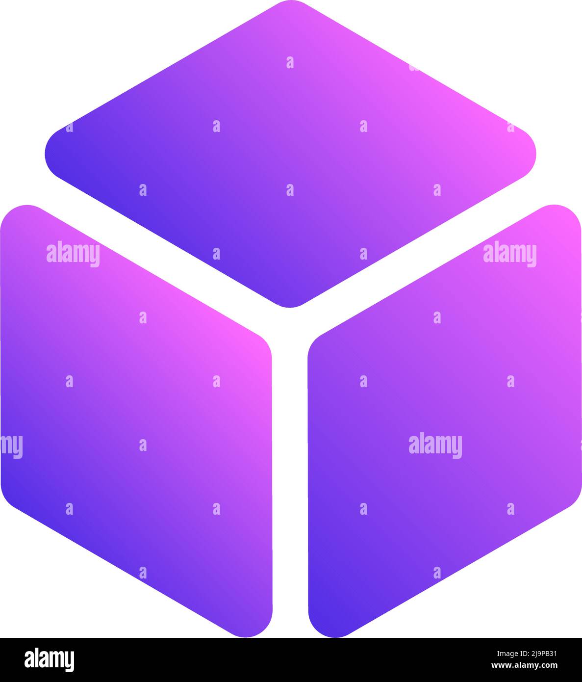 Isometric Cube Element Icon Cubist Abstract 3d Shape Stock Vector Illustration Clip Art