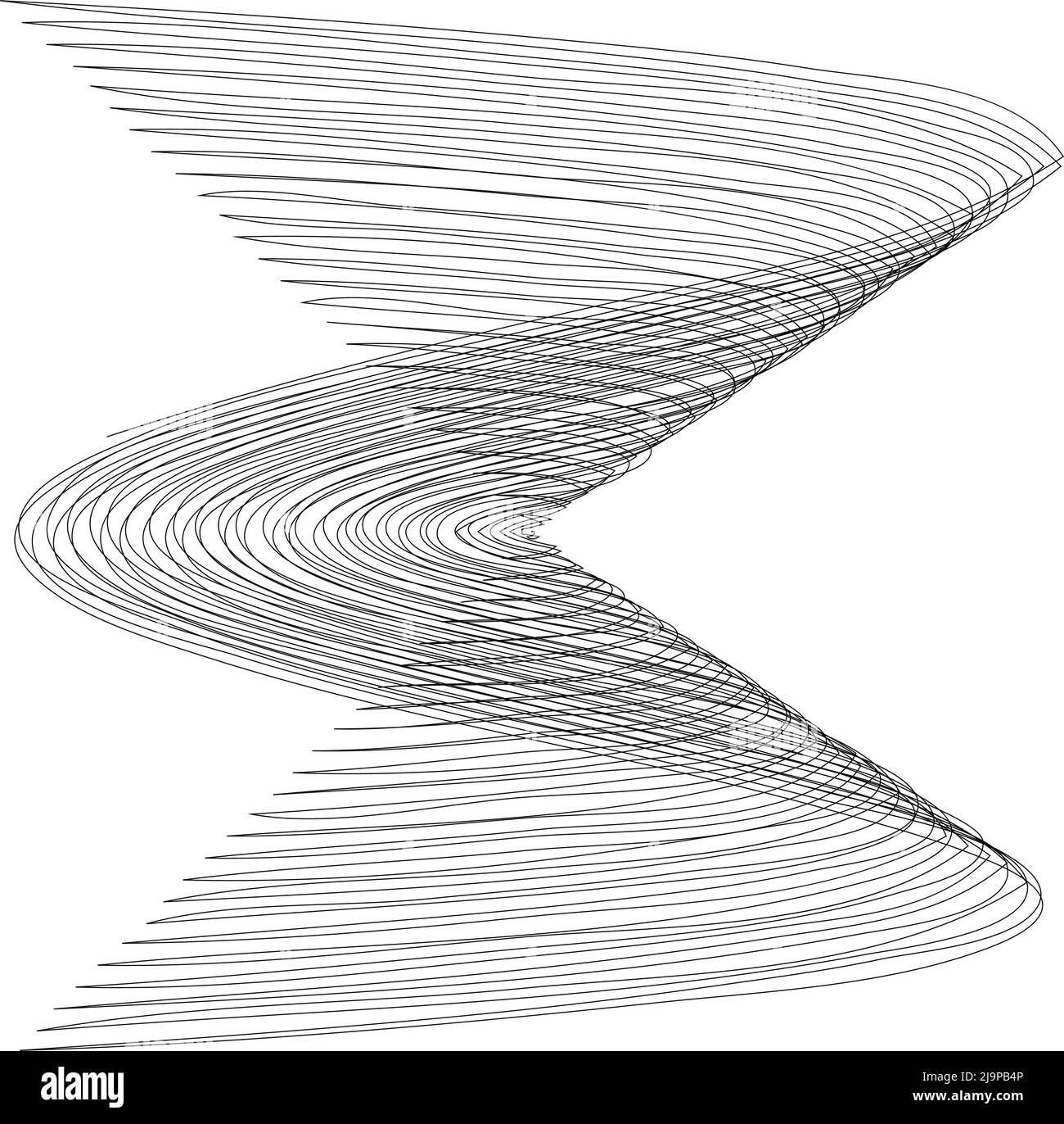 Abstract line art drawing element. Stock vector illustration, clip-art ...