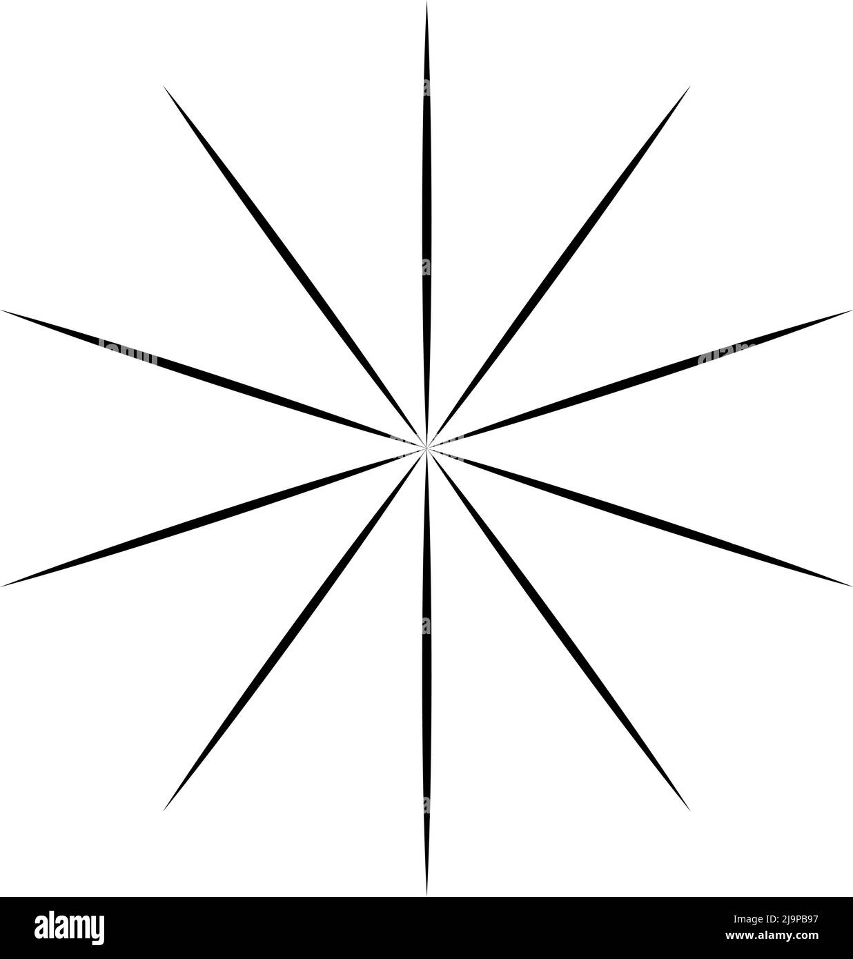 Converging radial, circular lines element. Stock vector illustration ...