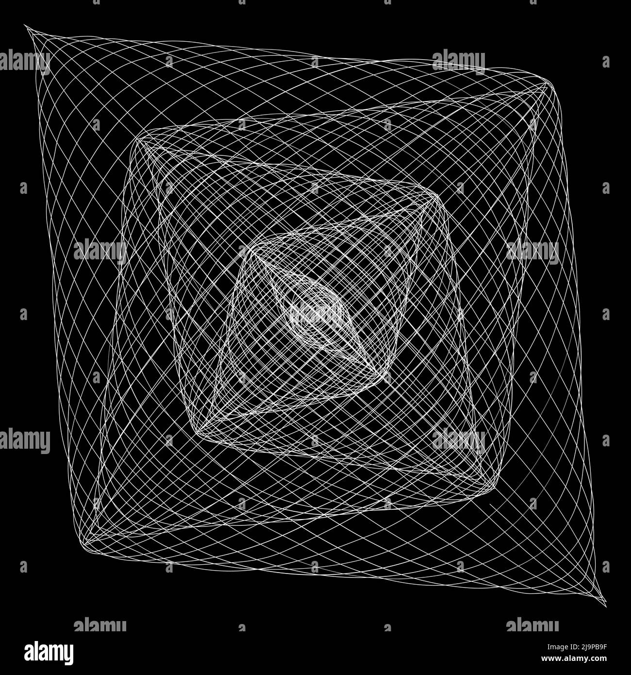 Abstract line art drawing element. Stock vector illustration, clip-art ...