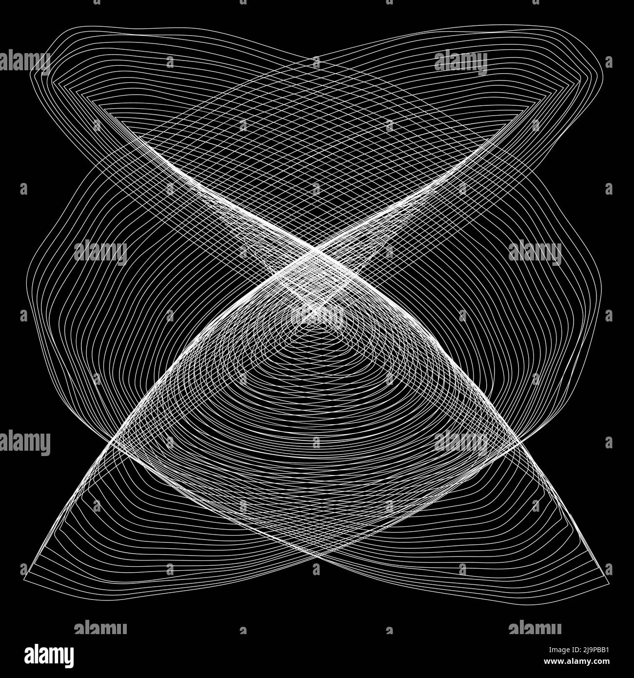Abstract line art drawing element. Stock vector illustration, clip-art ...