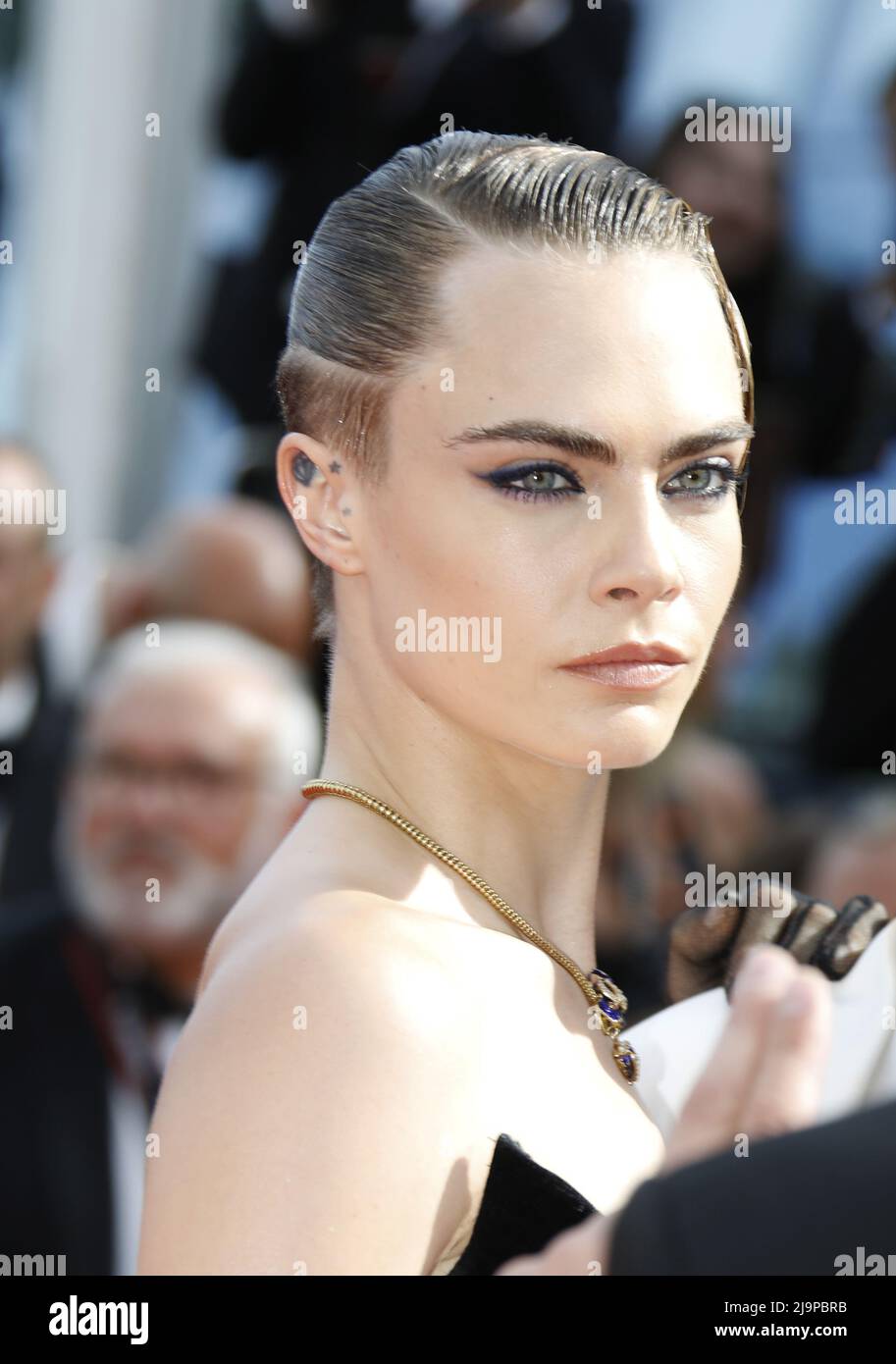 Cannes, France. 24th May, 2022. Cara Delevingne attends the 75th ...