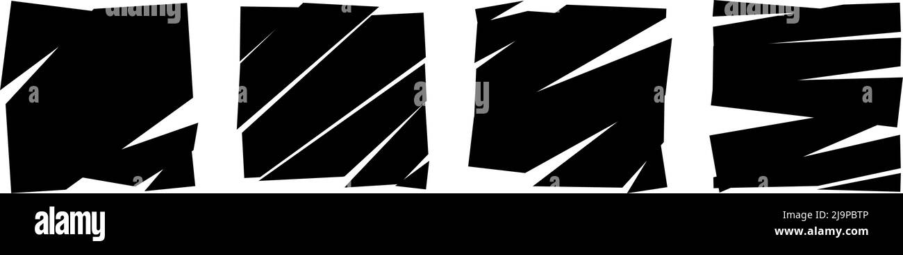 Slit, slash, fracture texture effect element. Stock vector illustration ...