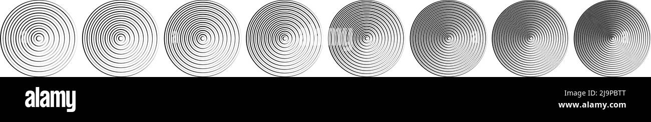 Converging radial, circular lines element. Stock vector illustration ...