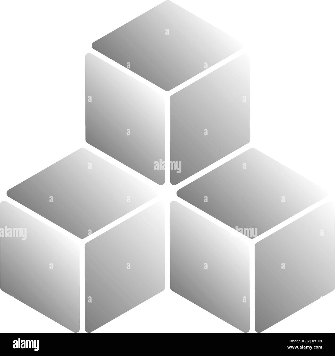 Isometric Cube Element Icon Cubist Abstract 3d Shape Stock Vector Illustration Clip Art