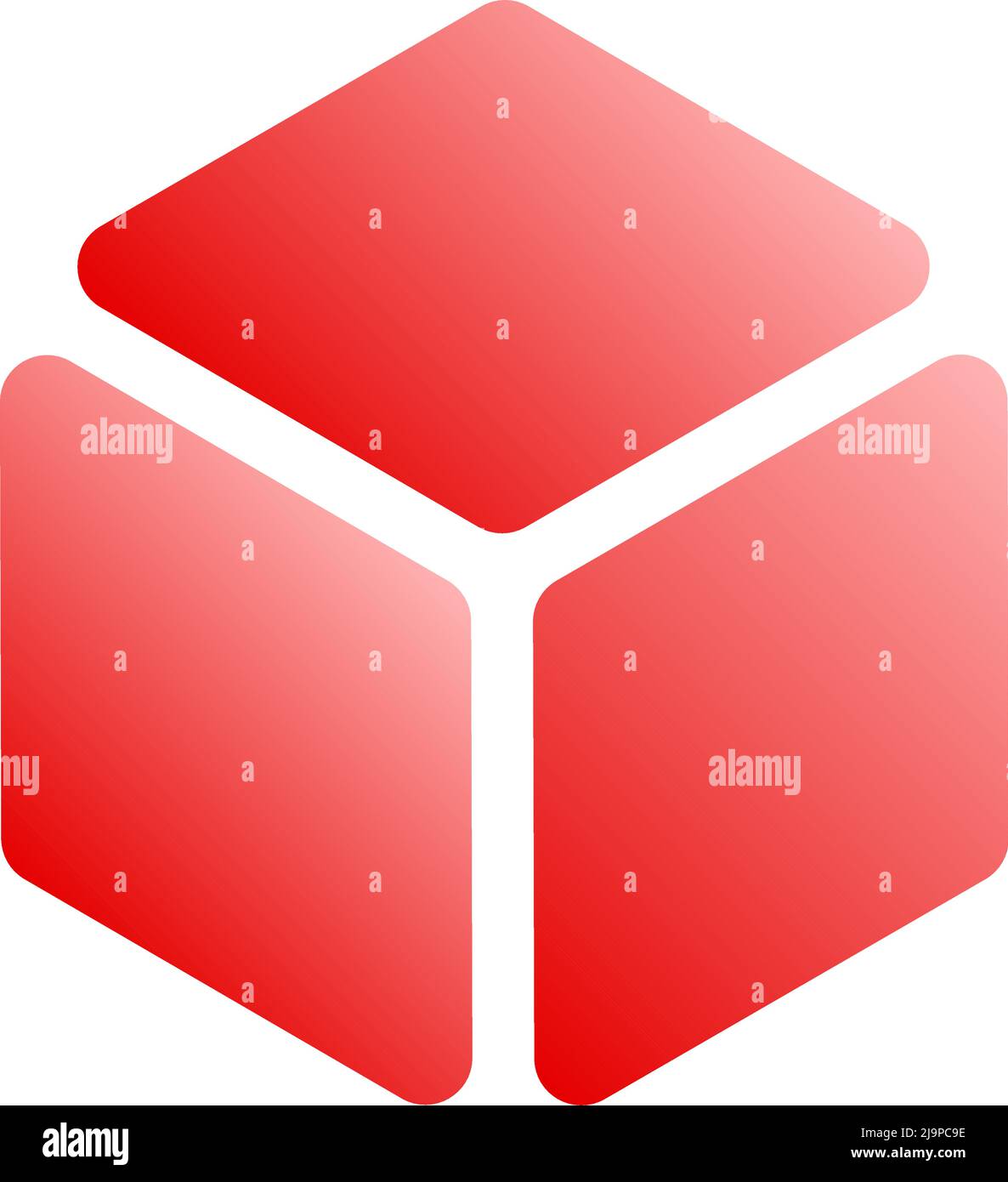 Isometric cube element, icon. Cubist abstract 3d shape. Stock vector ...