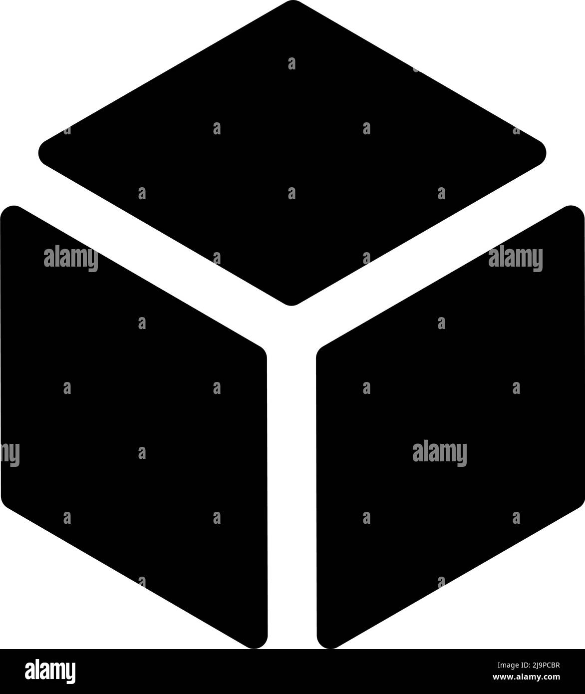 Isometric Cube Element Icon Cubist Abstract 3d Shape Stock Vector Illustration Clip Art