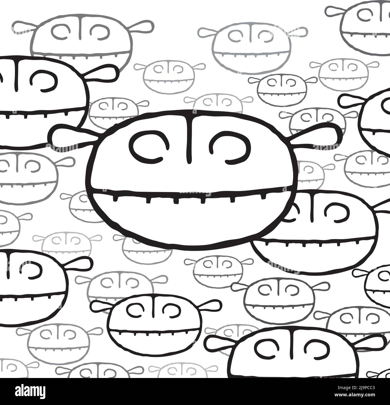 Face of little monster, vector illustration Stock Vector Image & Art ...