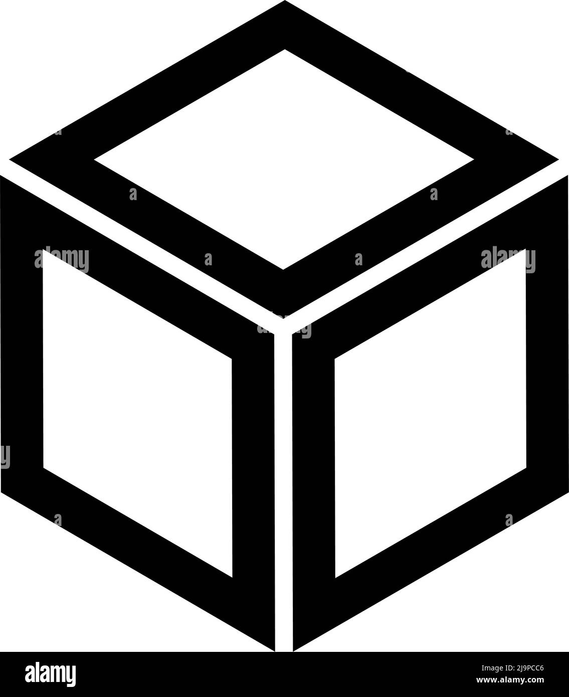 Isometric Cube Element Icon Cubist Abstract 3d Shape Stock Vector Illustration Clip Art