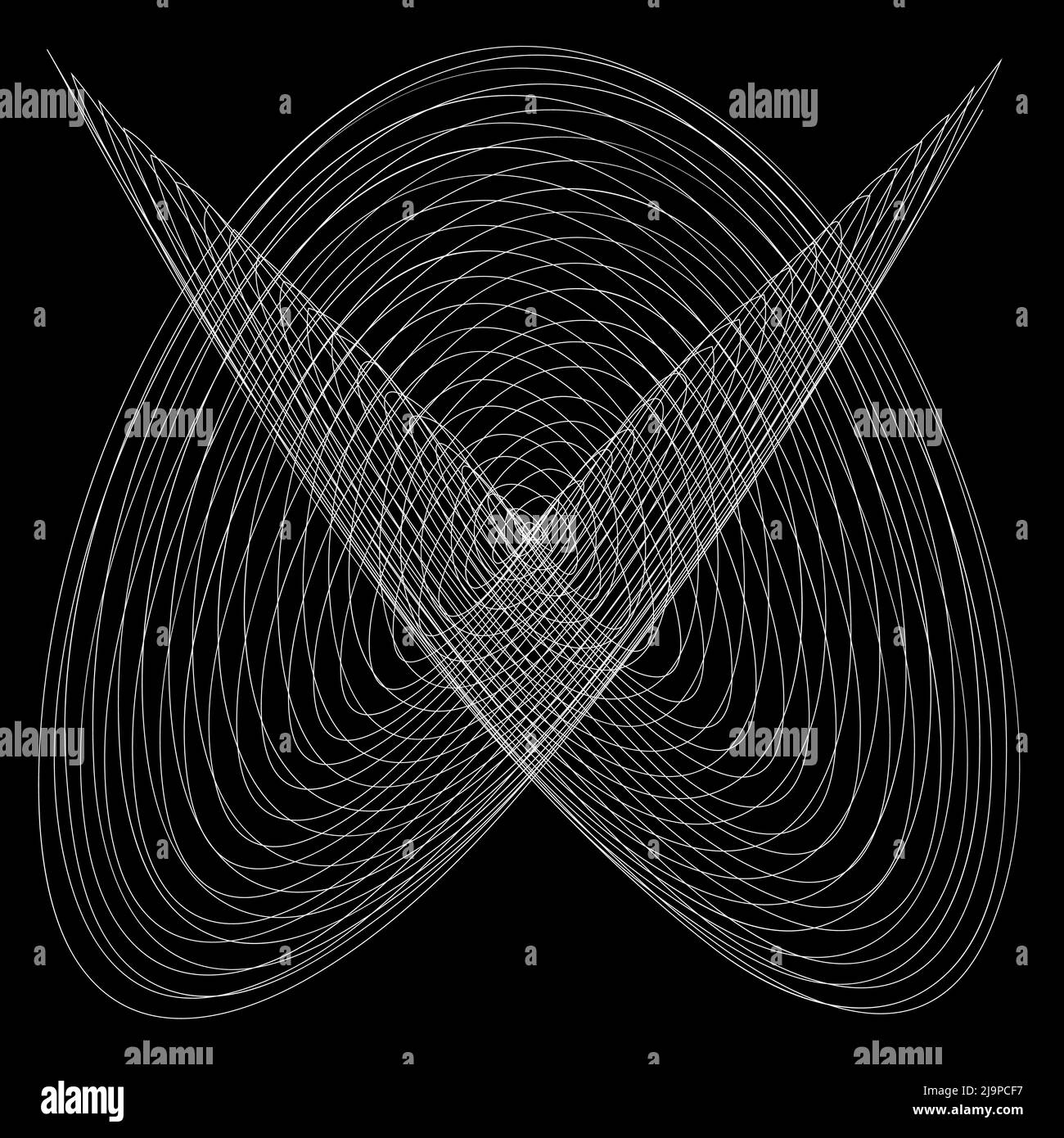 Abstract line art drawing element. Stock vector illustration, clip-art ...