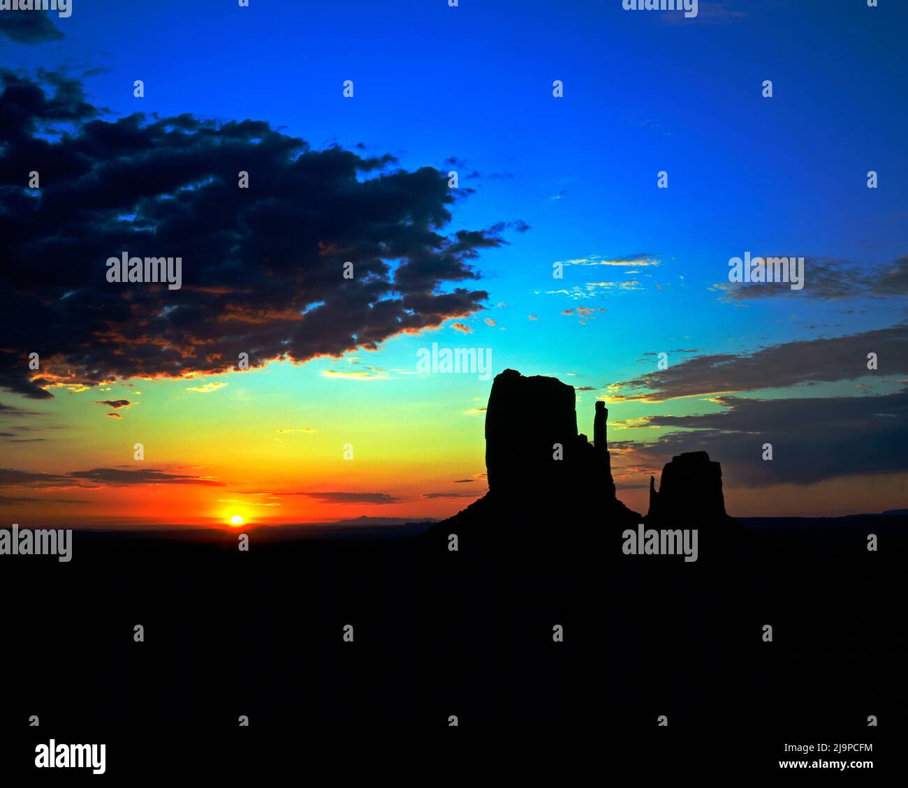 Sunset of Monument Valley Stock Photo - Alamy