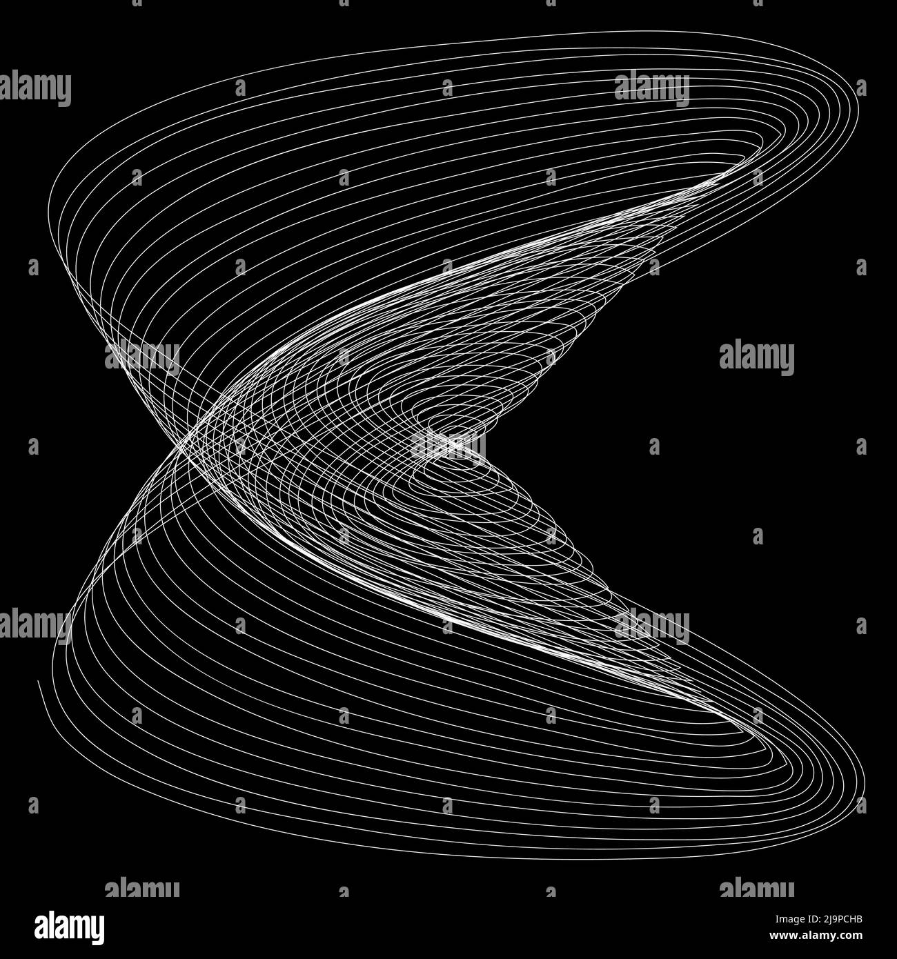 Abstract line art drawing element. Stock vector illustration, clip-art ...