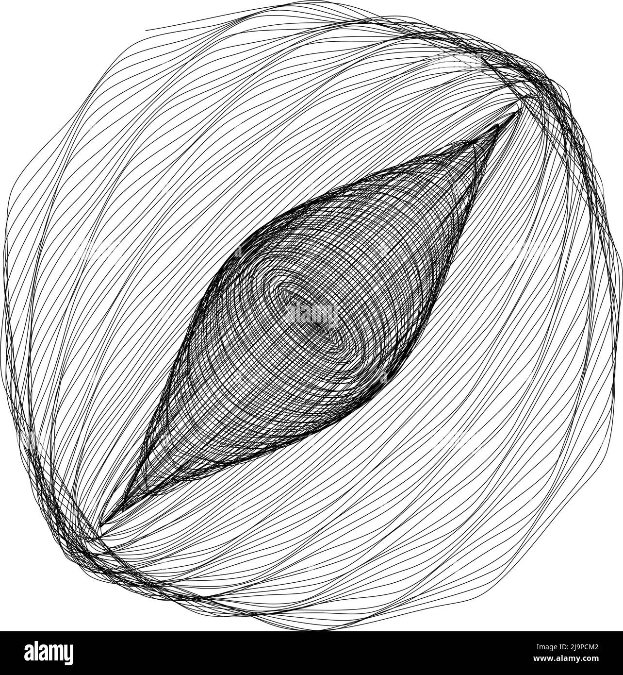 Abstract line art drawing element. Stock vector illustration, clip-art ...