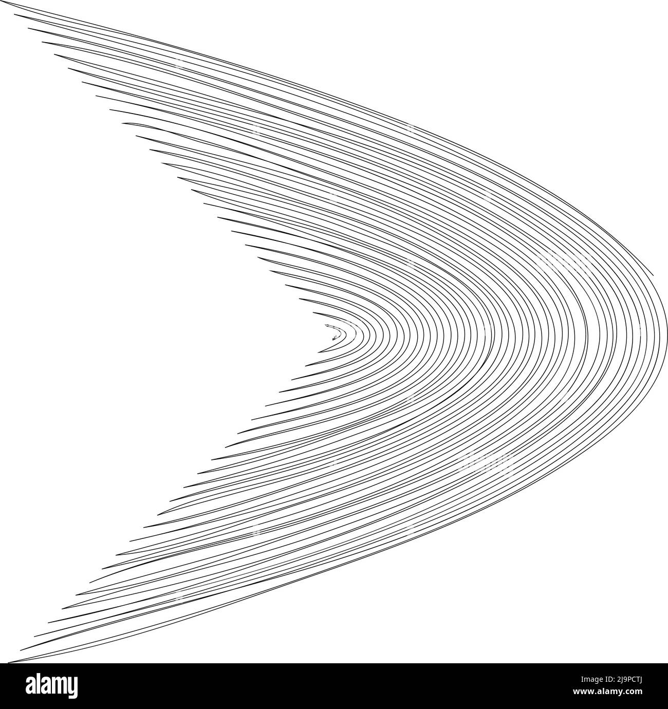 Abstract line art drawing element. Stock vector illustration, clip-art ...