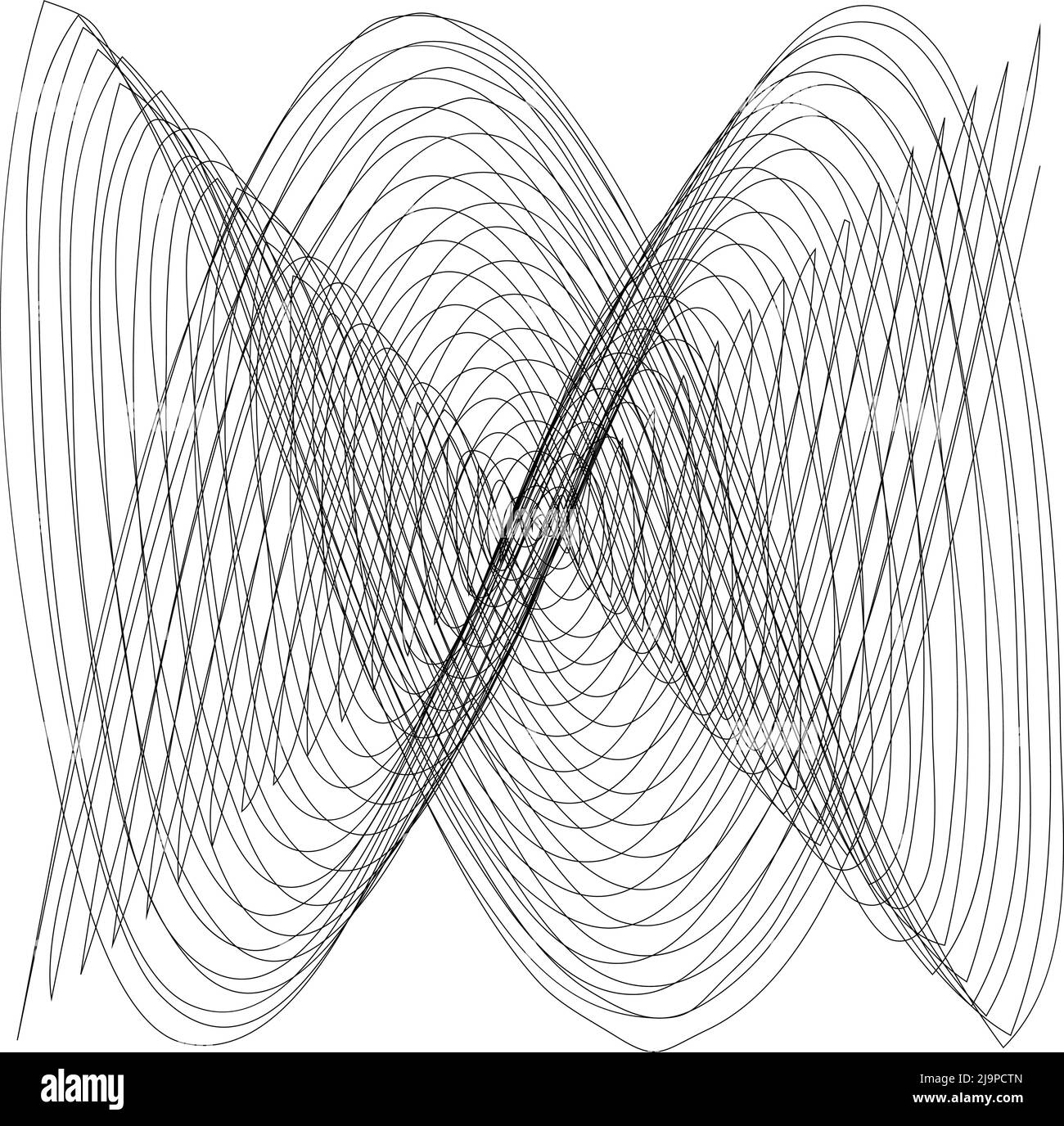 Abstract line art drawing element. Stock vector illustration, clip-art ...