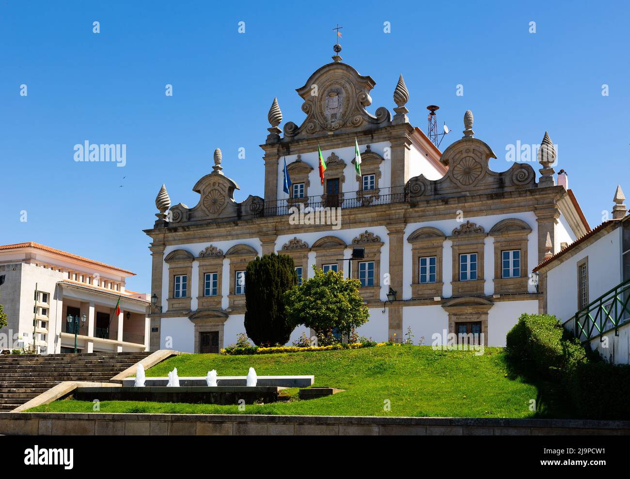 Medieval baroque building of Mirandela City Hall, Portugal Stock Photo ...