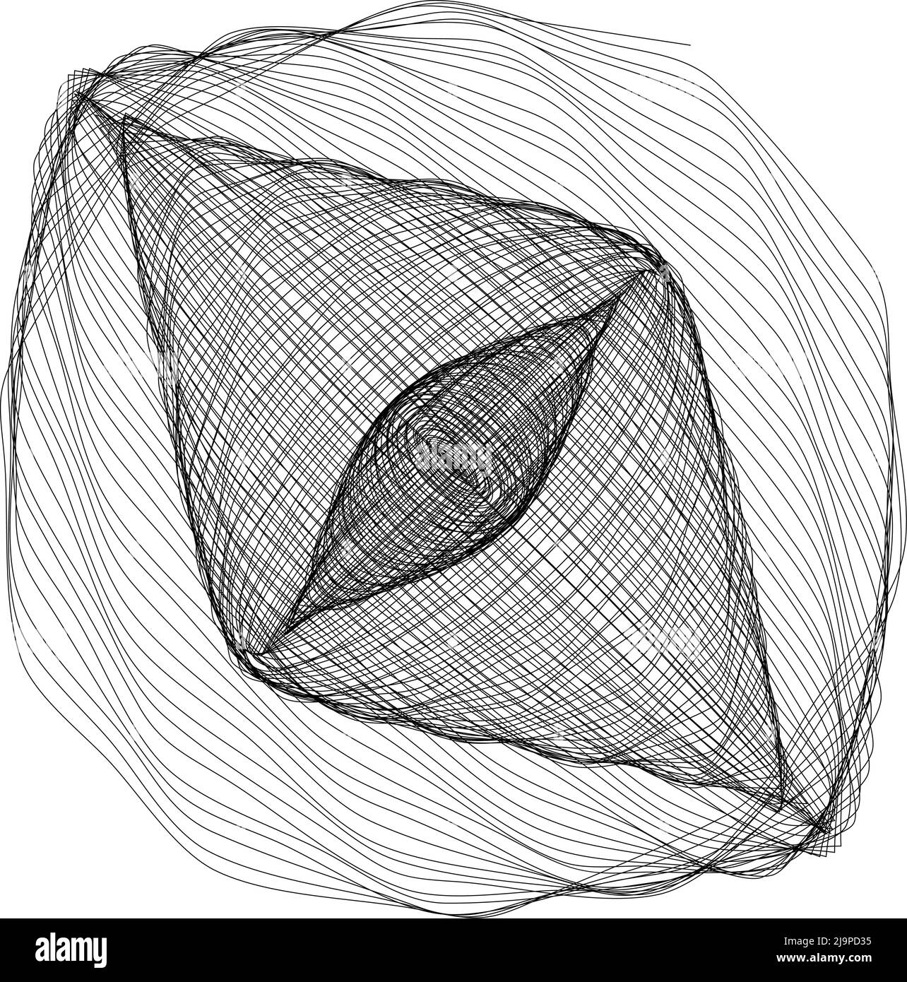 Abstract line art drawing element. Stock vector illustration, clip-art ...