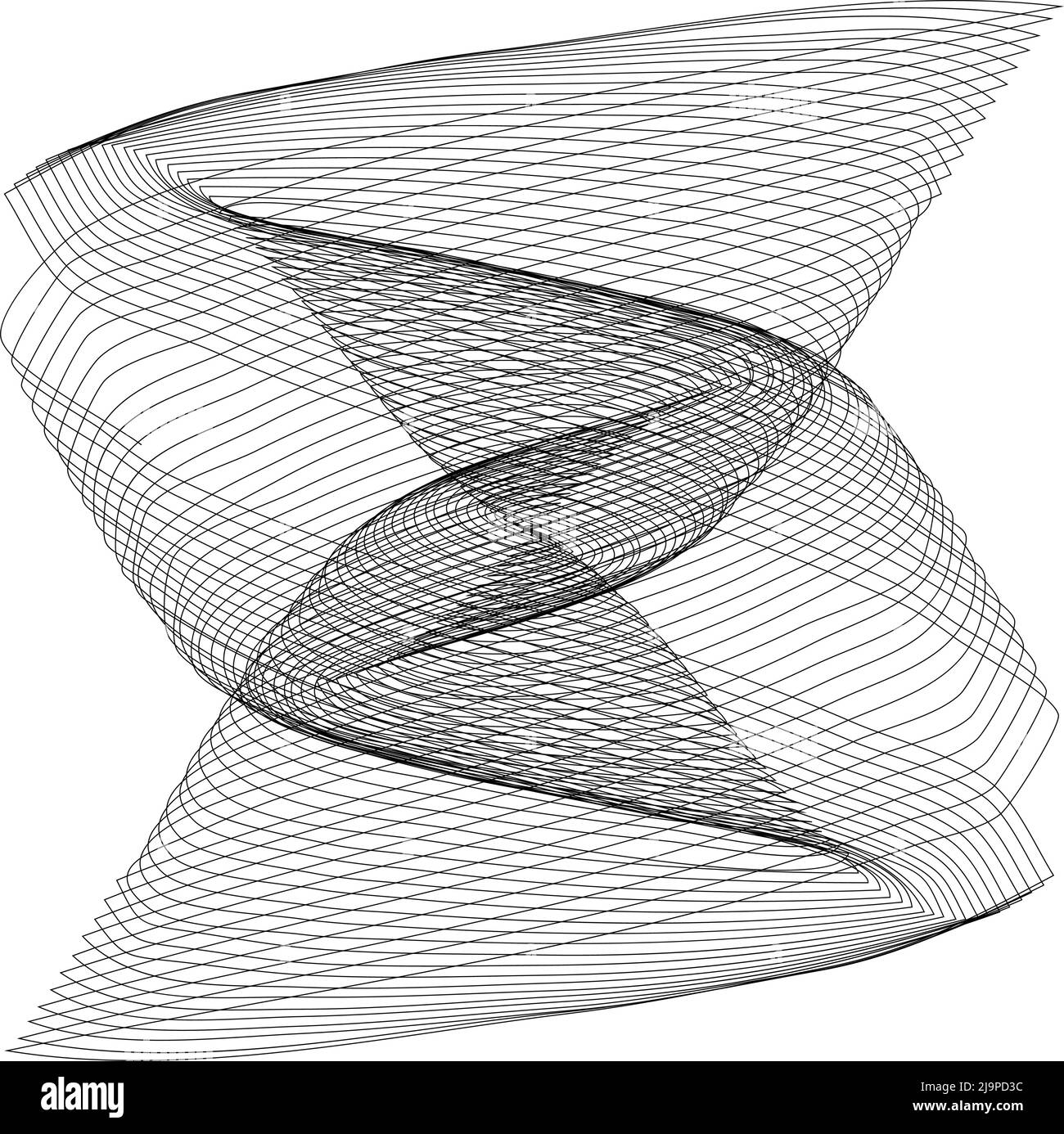 Abstract line art drawing element. Stock vector illustration, clip-art ...