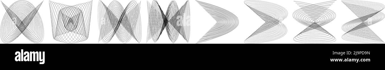 Abstract line art drawing element. Stock vector illustration, clip-art ...