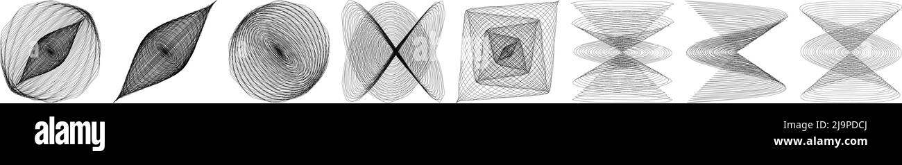 Abstract line art drawing element. Stock vector illustration, clip-art ...