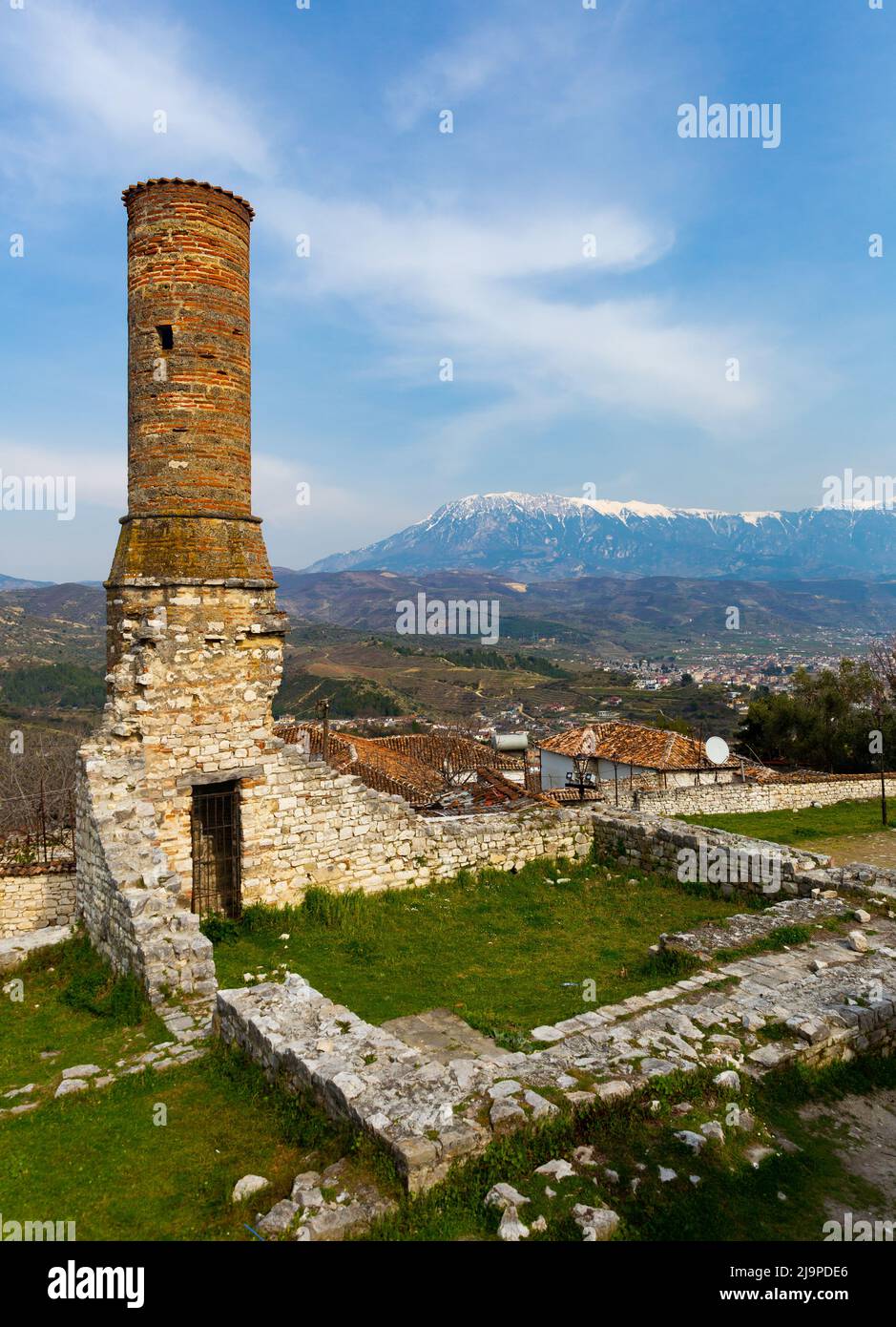 Ruins of ottoman Red Mosque, Berat, Albania Stock Photo - Alamy