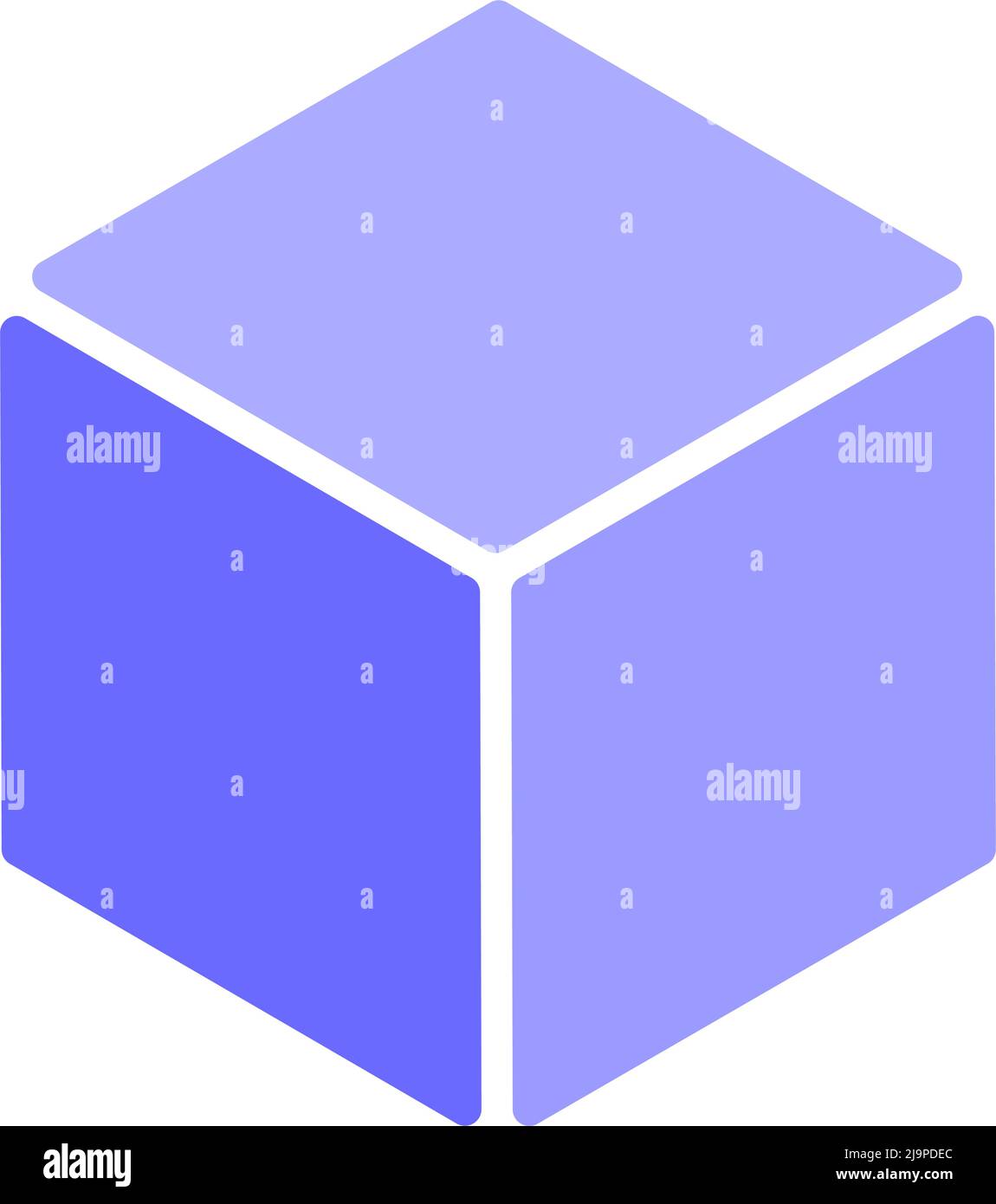 Isometric Cube Element Icon Cubist Abstract 3d Shape Stock Vector Illustration Clip Art