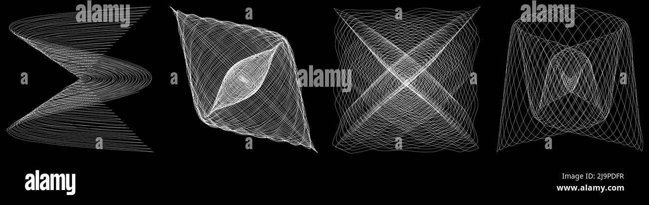Abstract line art drawing element. Stock vector illustration, clip-art ...