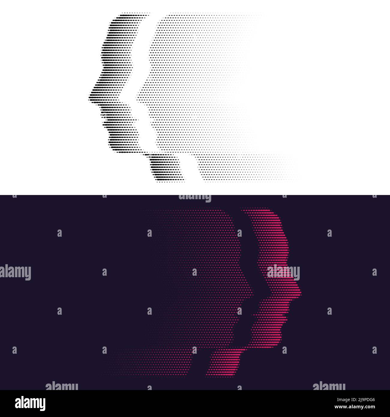Head human profile Stock Vector Images - Alamy