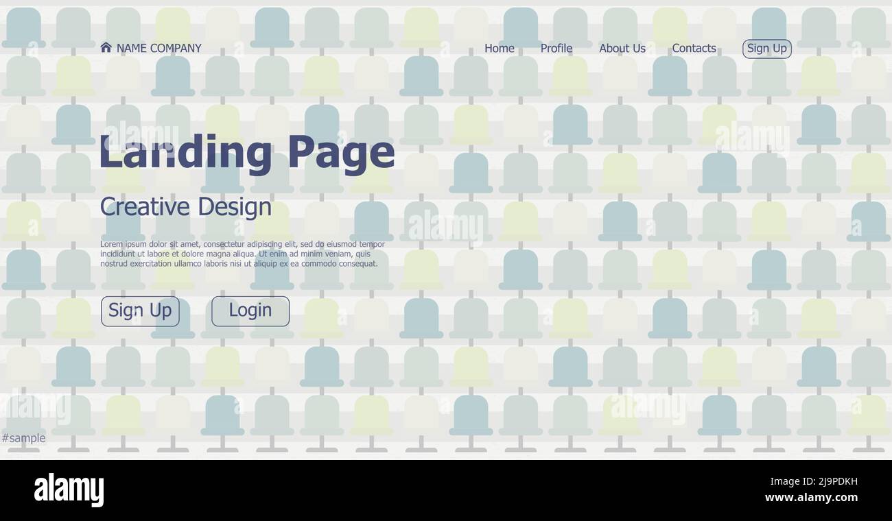 Landing page one page sports football website web page design - Vector ...