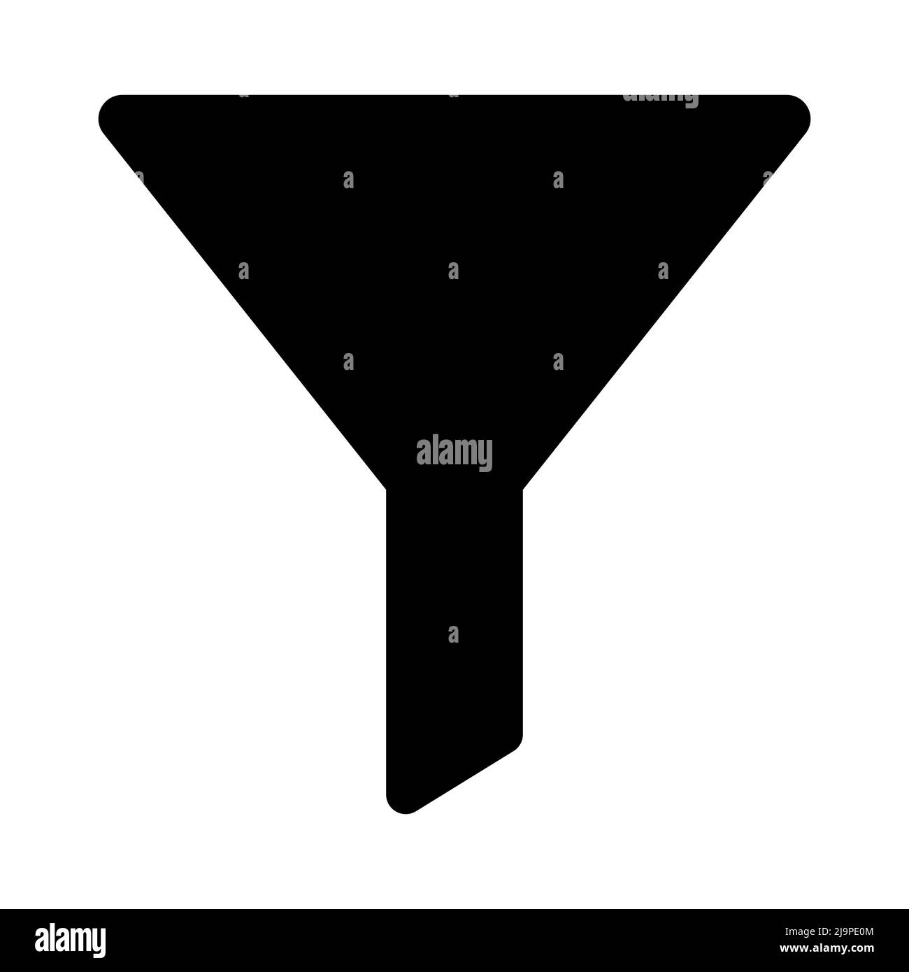 Filter vector icon. Simple filter sign isolated on white background ...