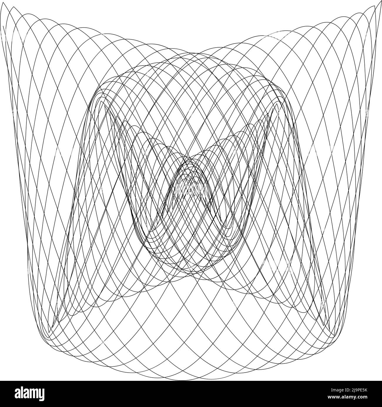 Abstract line art drawing element. Stock vector illustration, clip-art ...