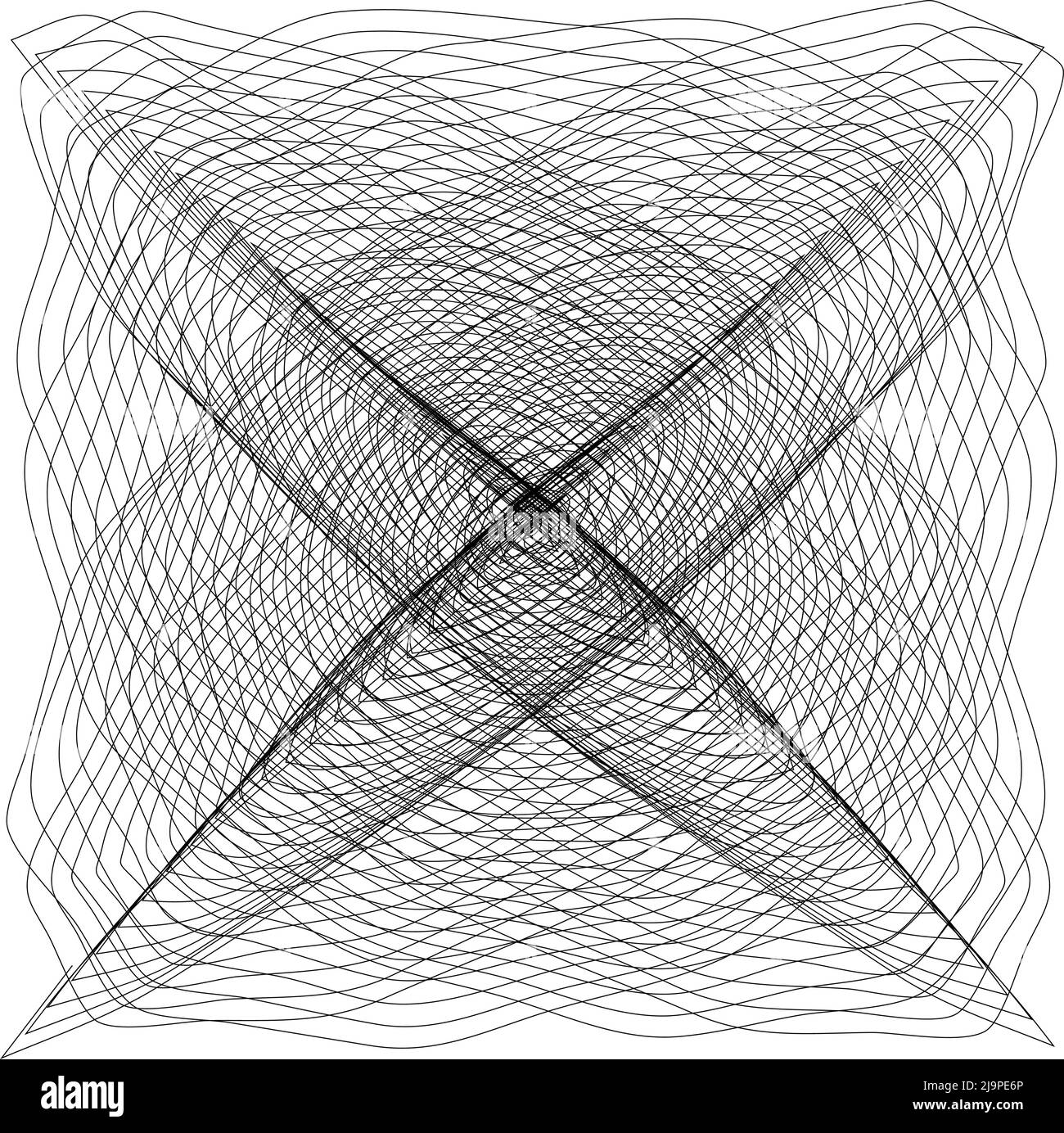 Abstract line art drawing element. Stock vector illustration, clip-art ...