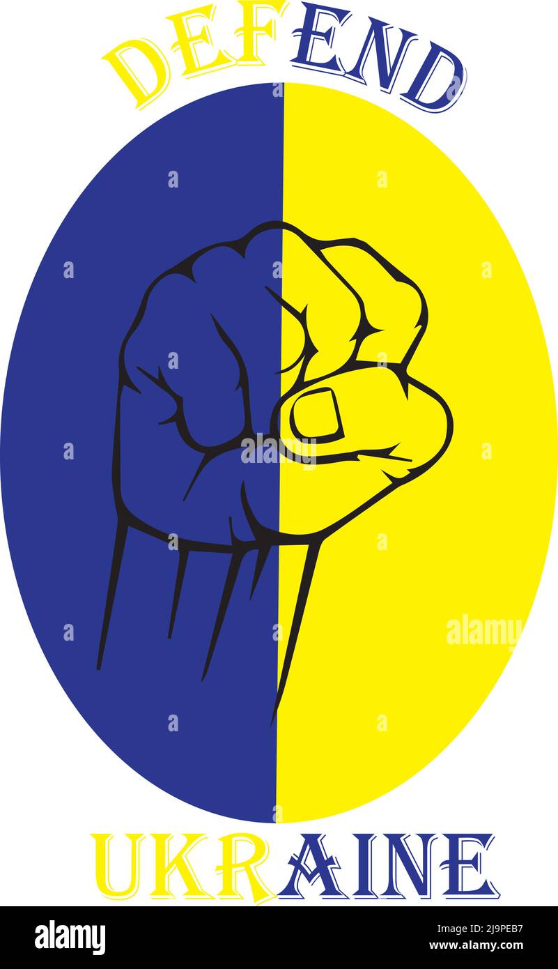 Defend Ukraine logo design of solidarity,vector ullistration Stock ...