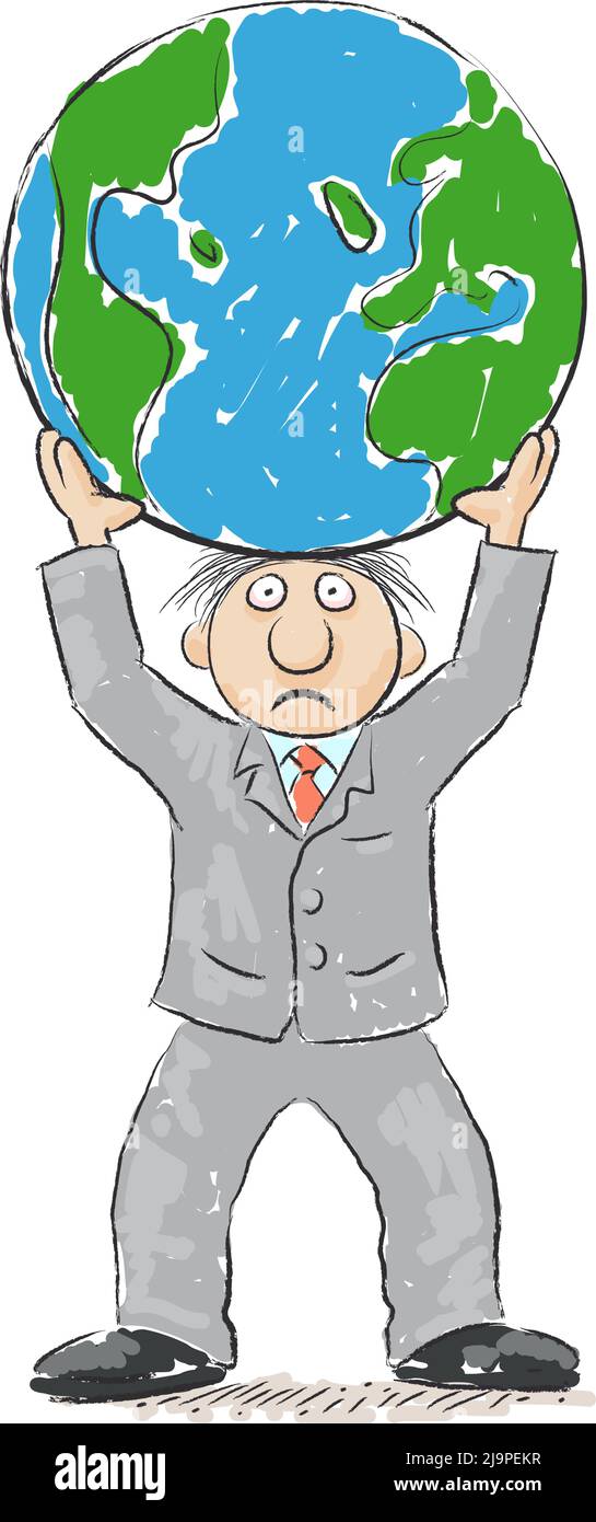 Support the world, character design supporting the world, vector ...
