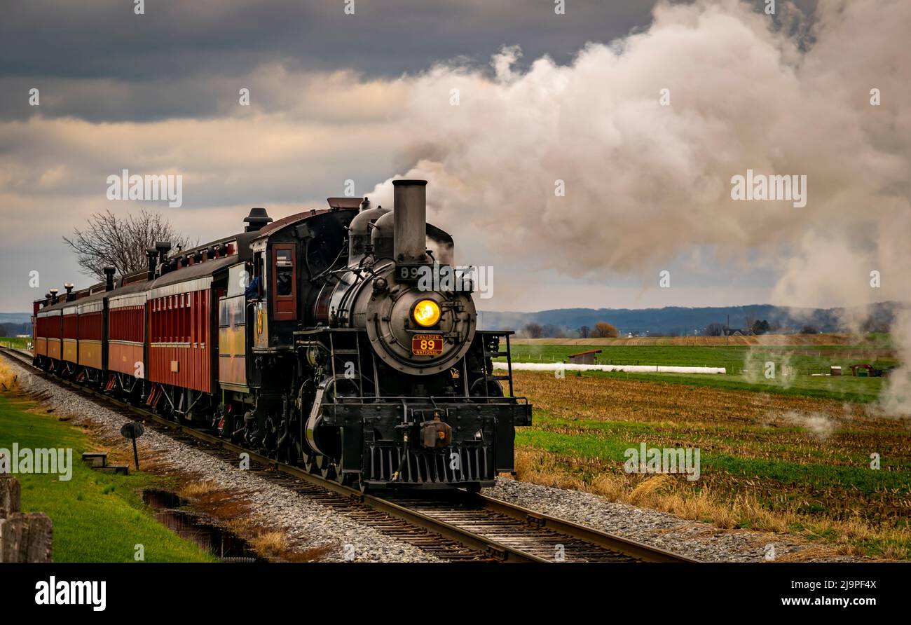 Ronks, Pennsylvania, October 2020 - A Antique Restored Steam Engine and ...
