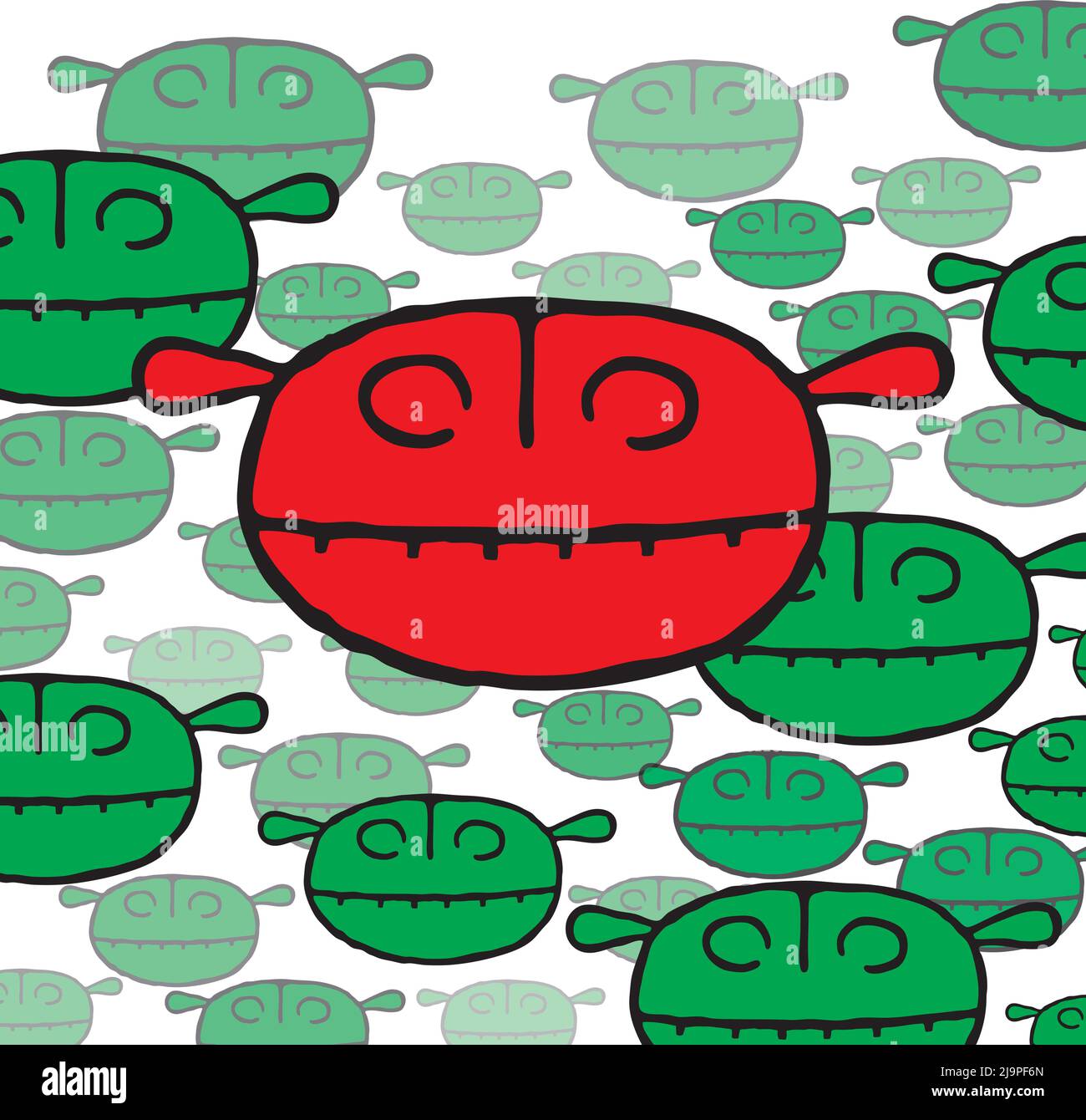 Face of little monster, vector illustration Stock Vector Image & Art ...