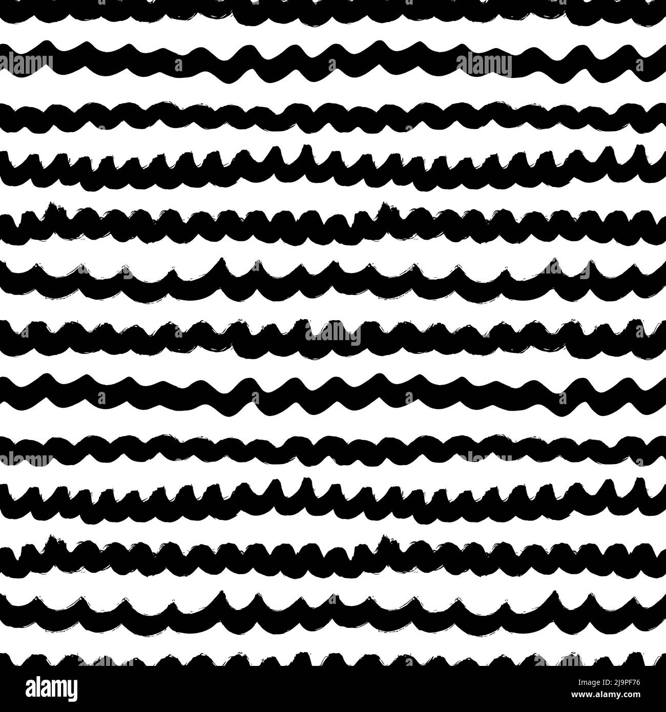 Hand drawn wave bold line seamless pattern Stock Vector Image & Art - Alamy