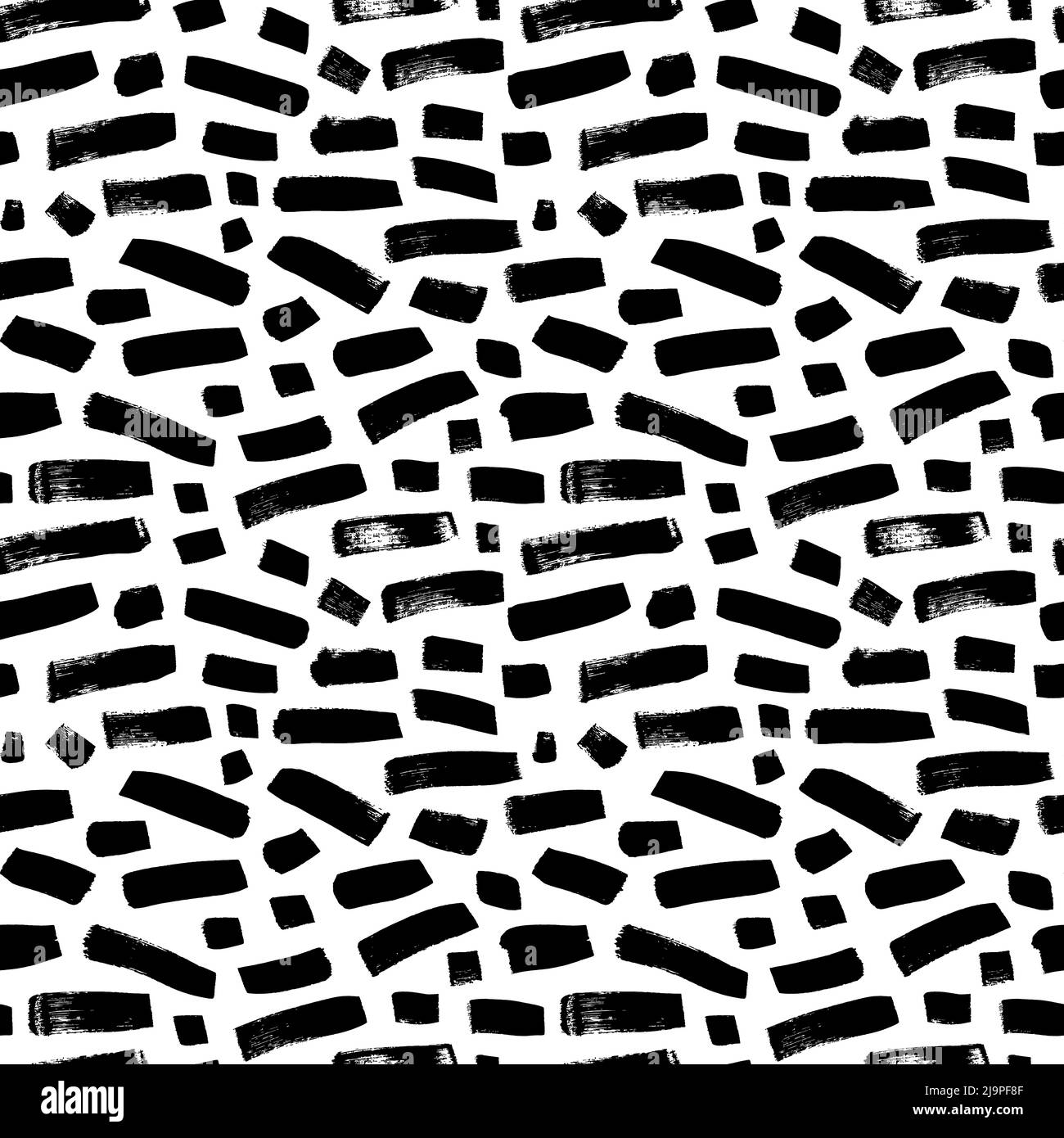Abstract black ink dash vector seamless pattern Stock Vector Image ...
