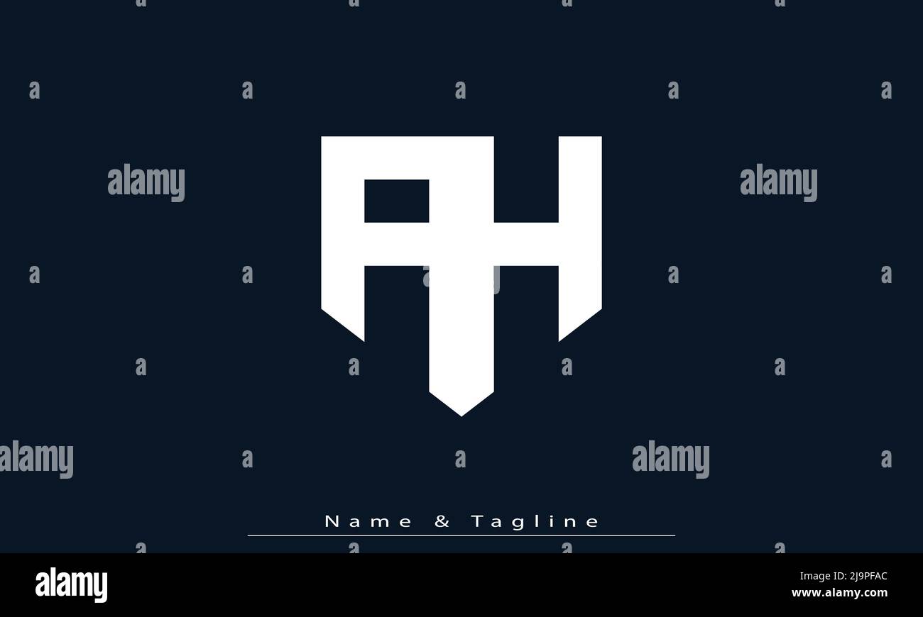 Alphabet letters Initials Monogram logo AH , HA Stock Vector Image ...