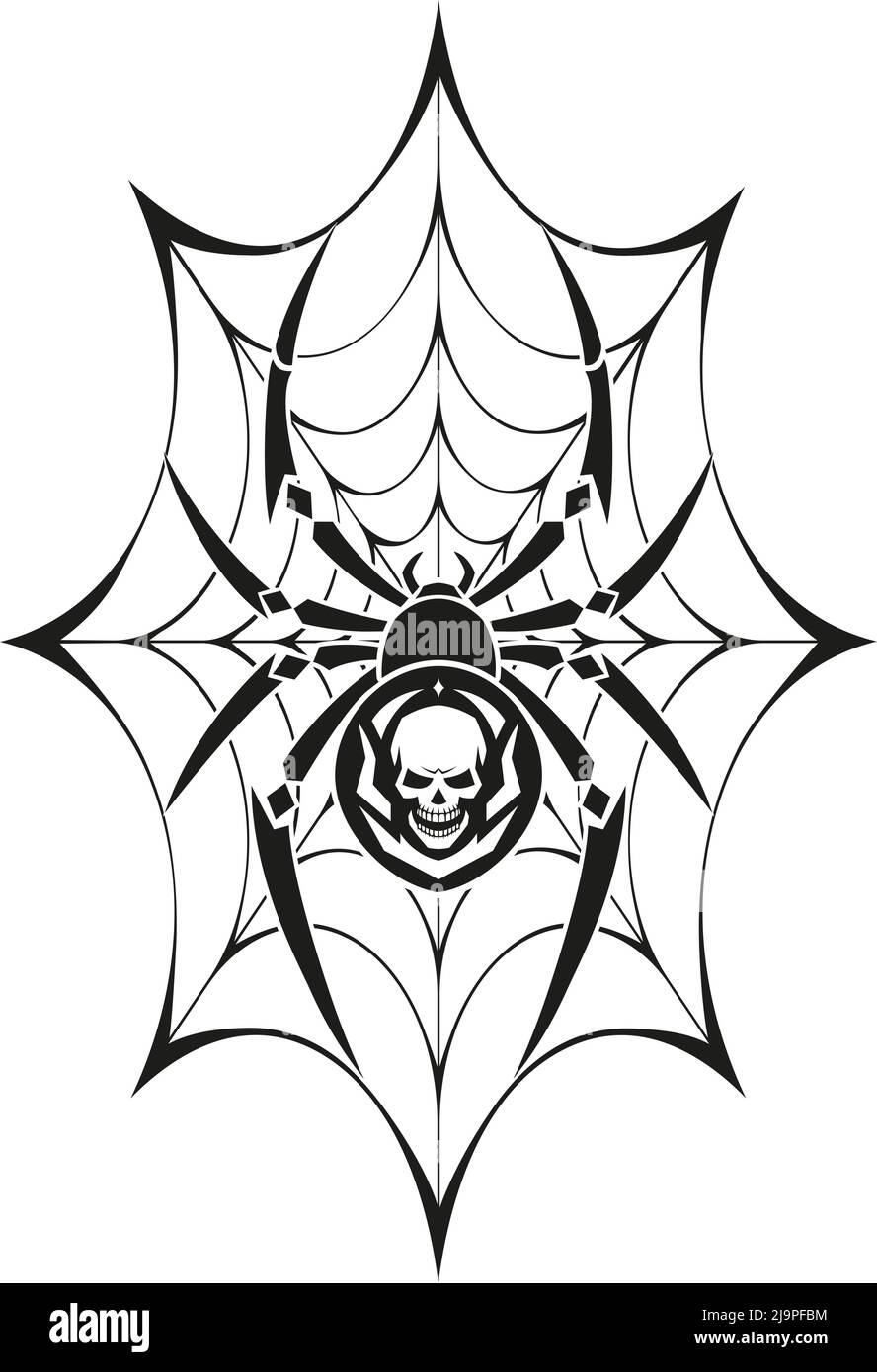 Sitting in the spider web Stock Vector Images - Alamy