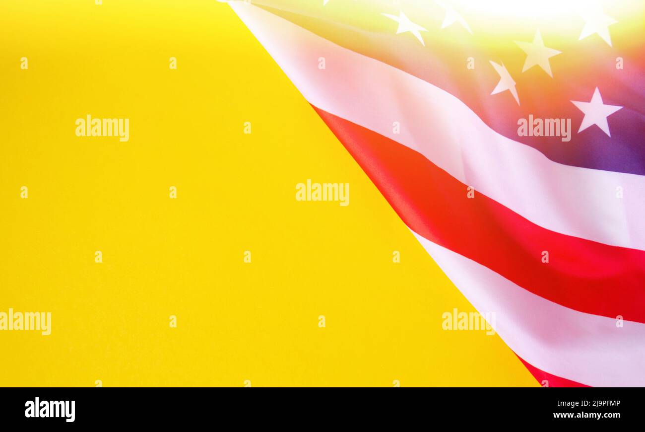 USA flag. Close-up of the American flag. Place for an inscription ...