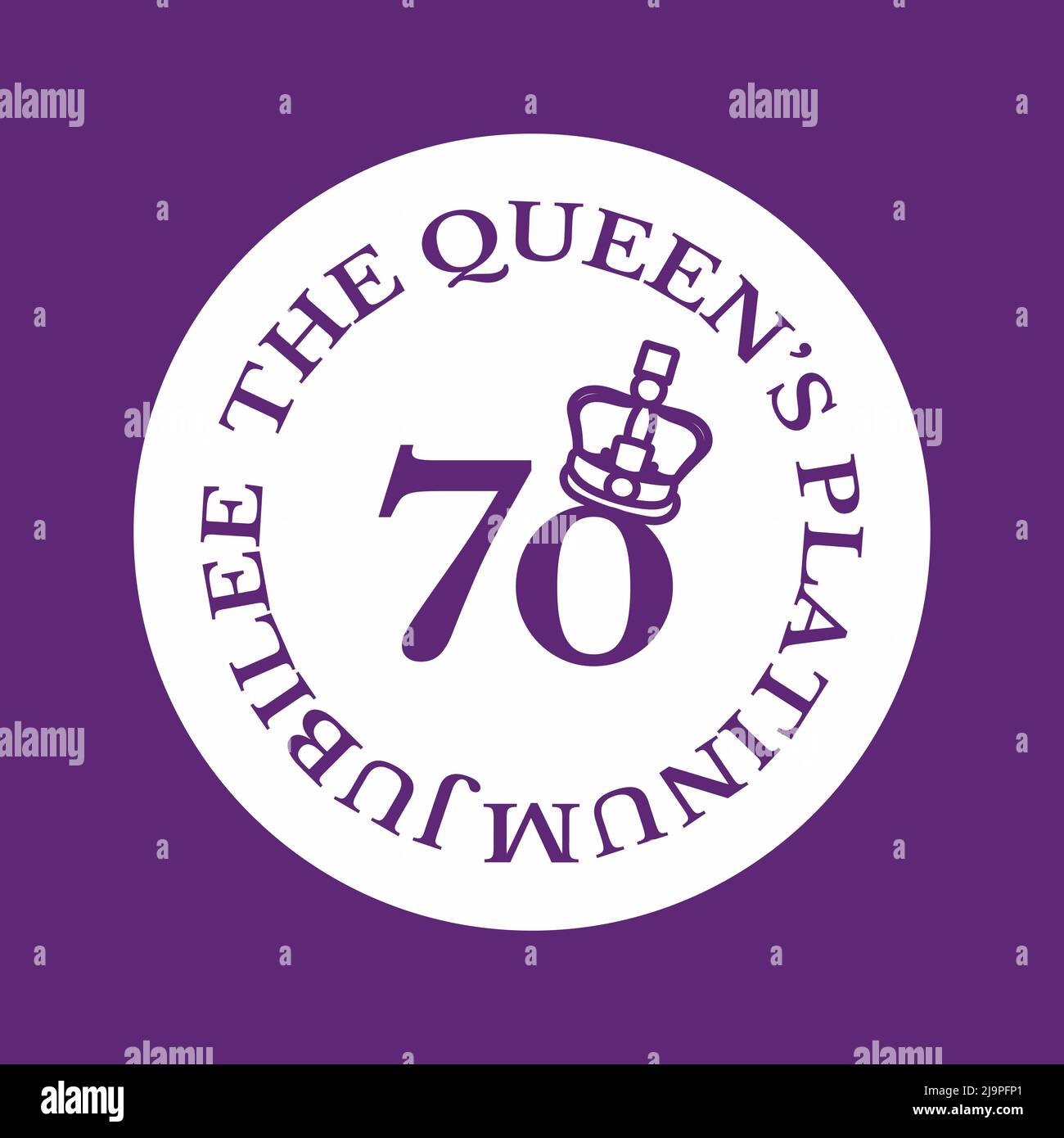 The Queens Platinum Jubilee celebration poster background with ...