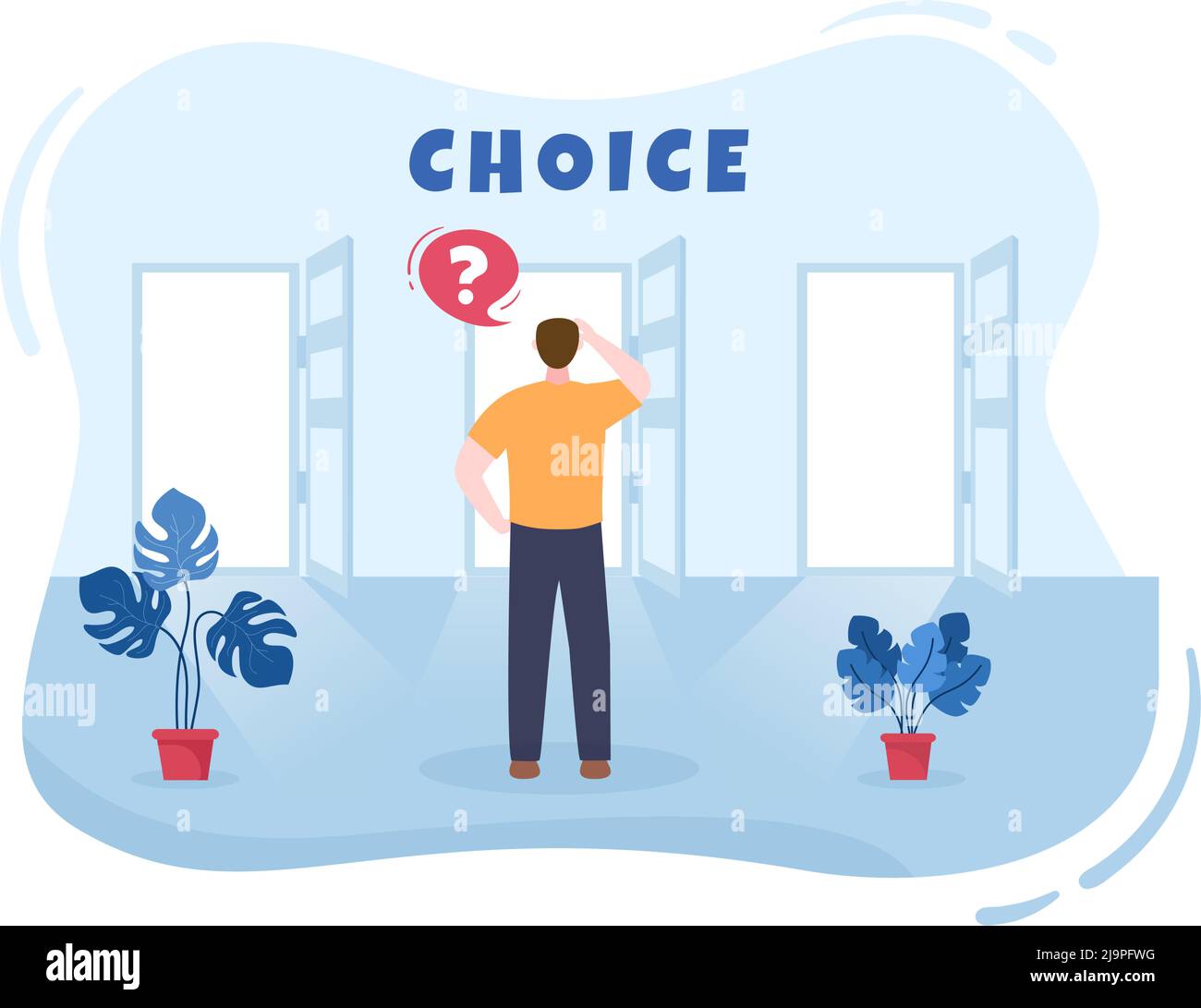 Make Your Choice or Choose the Right Success Road Illustration in ...