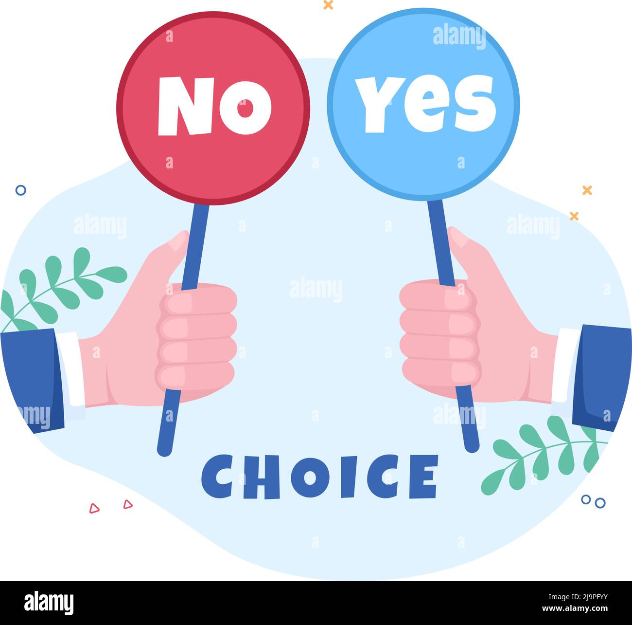 Make Your Choice or Choose the Right Success Road Illustration in ...