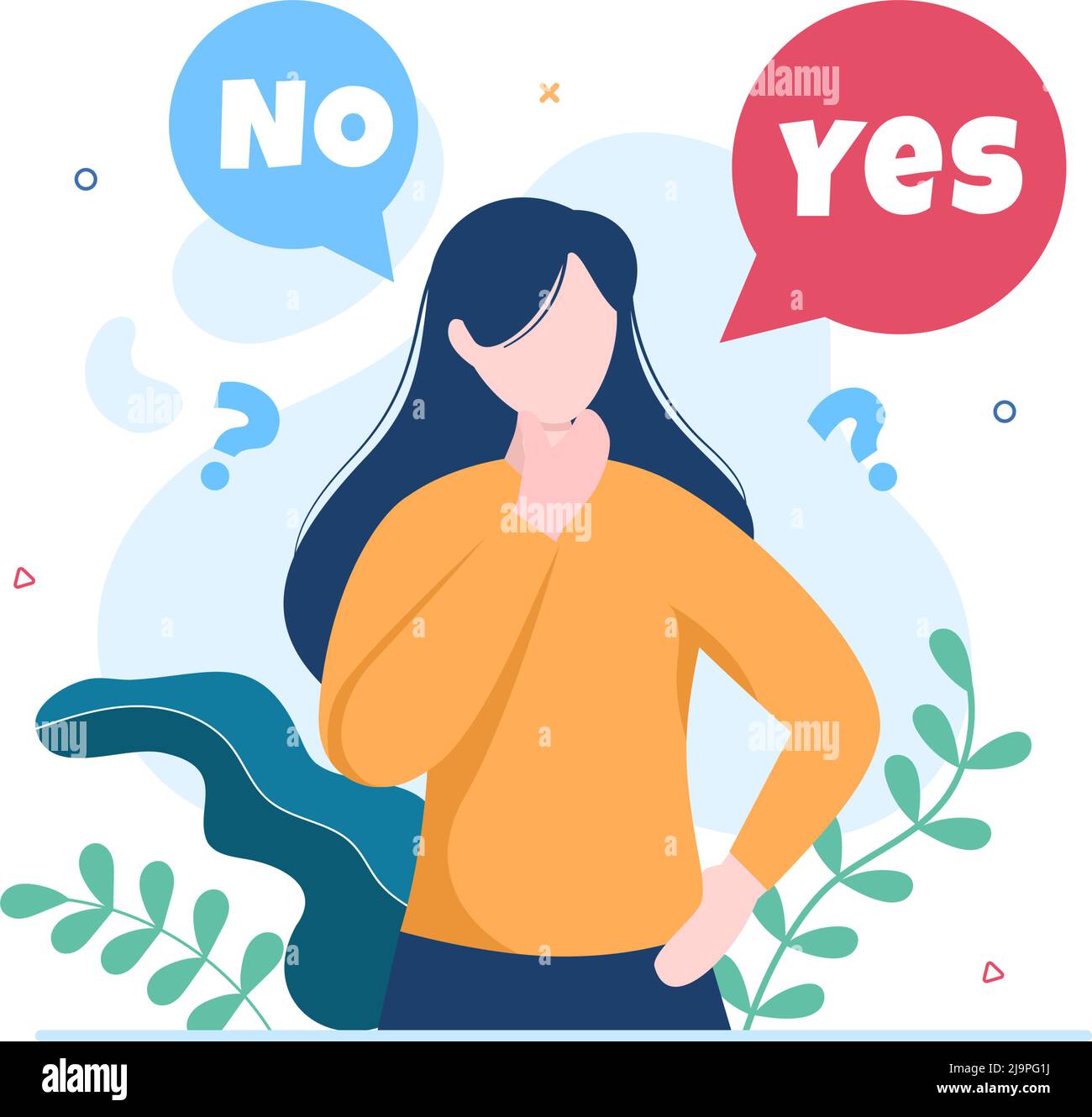 Yes no arrows Stock Vector Images - Alamy