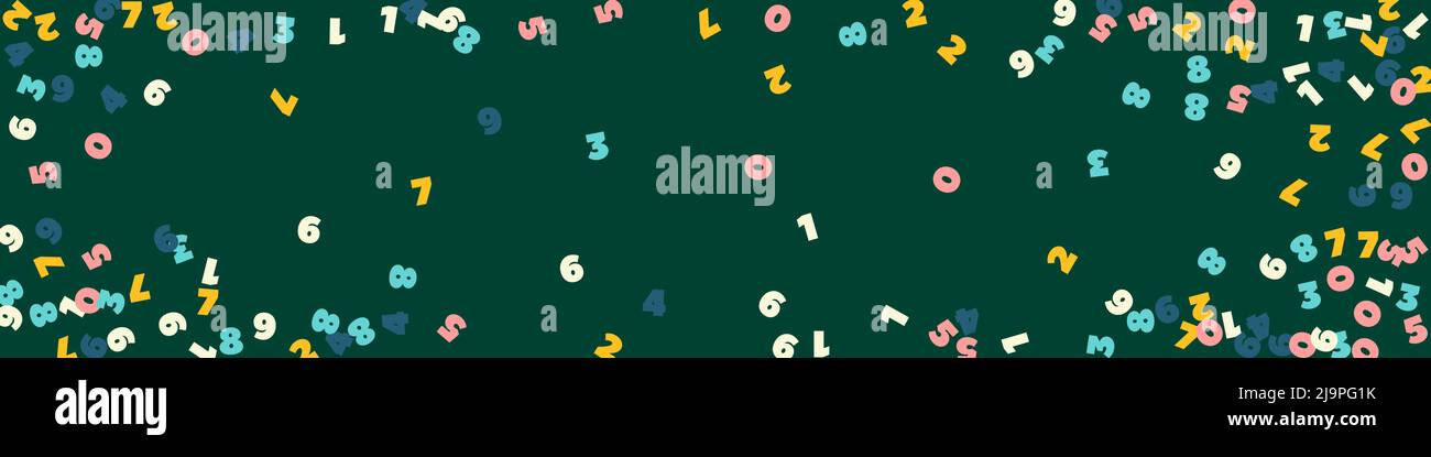 Falling pastel numbers. Math study concept with flying digits ...