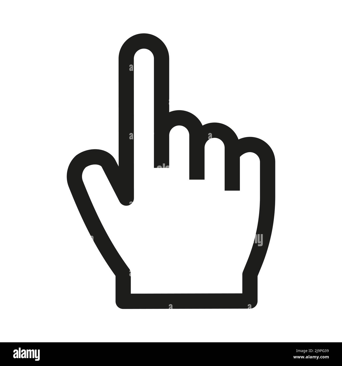 Hand icon in outline style on white background Stock Vector Image & Art ...