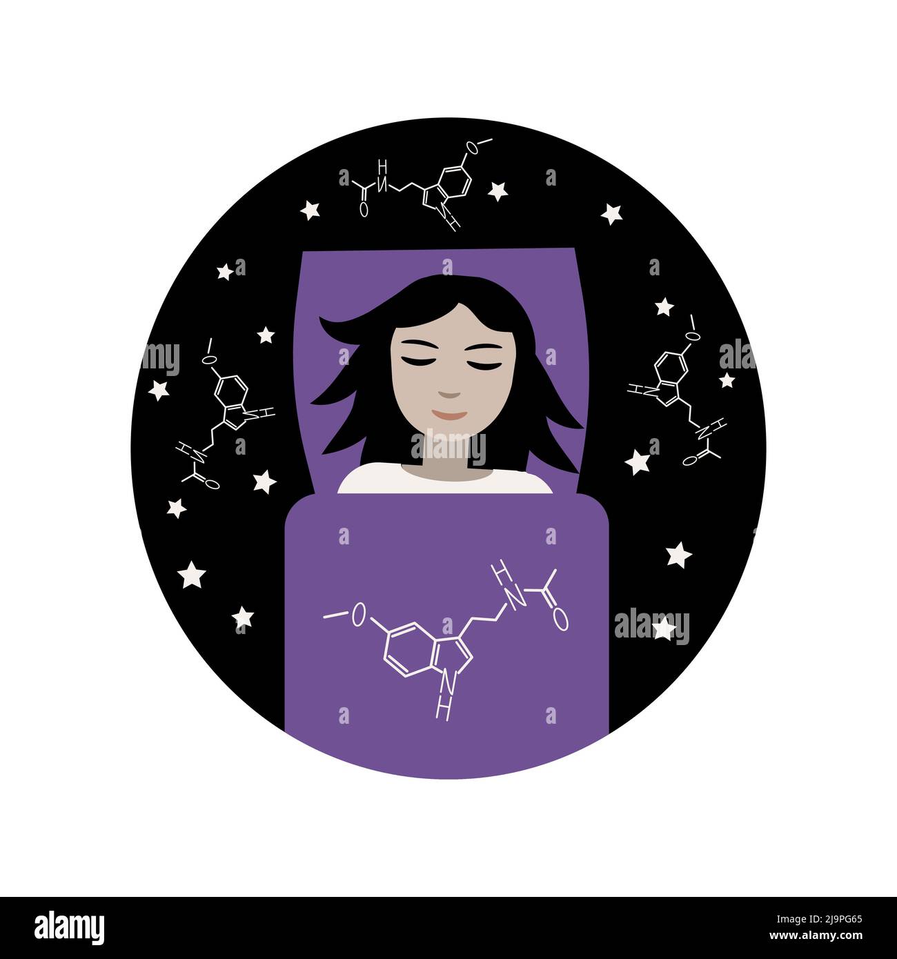 Melatonin molecule hi-res stock photography and images - Alamy